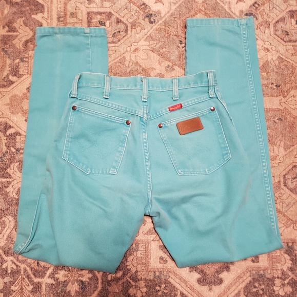 Wrangler | Jeans | Vtg High Rise Turquoise Wranglers | Poshmark